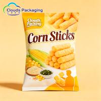 China Heat Sealed Aluminum Foil Back Seal Bags for Puffed Snacks Prawn Chips 121℃ Retort for sale