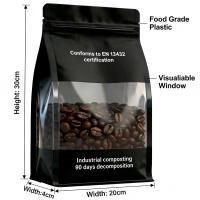 China Customizable Clear PE Resealable Coffee Bean Packaging Bags with Zipper Lock 121℃ Retort for sale