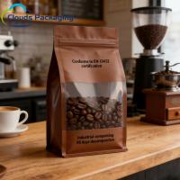 China Customizable Clear PE Resealable Coffee Bean Packaging Bags with Zipper Lock 121℃ Retort for sale