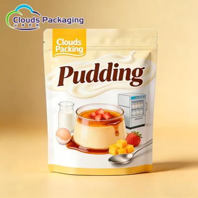 China Custom Printed Stand Up Zipper Pouch for Pudding Jelly Food Packaging 121℃ Retort for sale