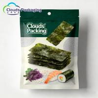 China Custom Food Grade PE Aluminum Foil Stand Up Pouch for Seaweed Snacks 121℃ Retort for sale