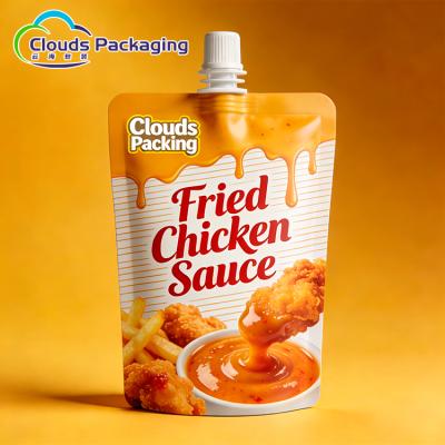 China Custom Stand Up Pouch with Spout 121°C Retort Resistant Liquid Packaging Bags for sale