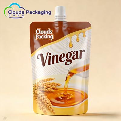 China Anti-Corrosion Custom Printing Stand Up Spout Pouch Bag for Vinegar 121℃ Retort for sale