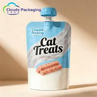 China Custom Spout Stand-Up Pouch with Air Seal for Cat Treats Food Packaging 121℃ Retort for sale