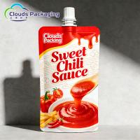 China Customized Spouted Pouch Bag for Chili Sauce and Liquid Beverages Packaging 121℃ Retort Resistant for sale