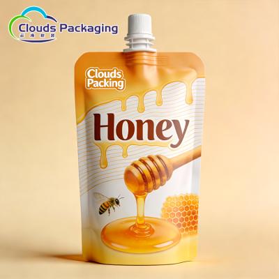 China Food Grade Resealable Plastic Spout Bag for Liquid Paste Honey Packaging 121℃ Retort for sale