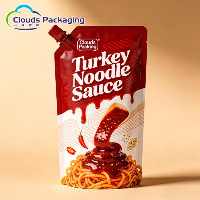 China Wholesale Customized Printing Spout Pouch 121°C Retort Food Grade Reusable Stand Up Bag for sale