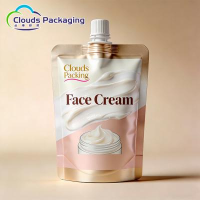 China Resealable Spout Pouches Flexible Plastic Packaging for Face Cream 121℃ Retort for sale