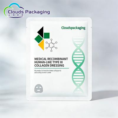 China Custom Eco Friendly Aluminized Plastic Packaging Bags 121℃ Retort Resistant Facial Mask Bag for sale
