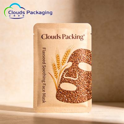 China Food Grade PE Laminated Cosmetic Packaging Bag Three Side Seal 121℃ Retort Tear Notch Moisture Proof for sale