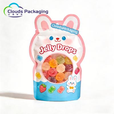 China Special Shaped Food Grade Pouches Smell Proof Mylar Bags Food Package Bags with Resealable Foil for Gummies Edible Candy Packaging for sale