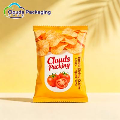 China Custom Printed Pouch Bag Printing Snack Food Packaging Bag Heat Seal Printed Popcorn Puffed Food Potato Chip Bag With Tear for sale