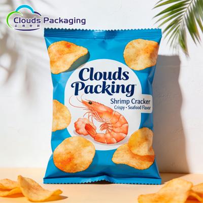 China Customized Design Printed Glossy Bag Back Seal Bag Small Sachet with Serrated Edges for Cookies Biscuits Food Package for sale