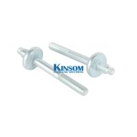 China Double thread stud bolt with zinc coating and 8.8 grade 10B21 carbon steel for custom fasteners for sale