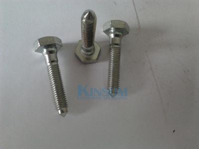 China Special Hex Step Bolt with Steel Sharp Point nickel coating for sale