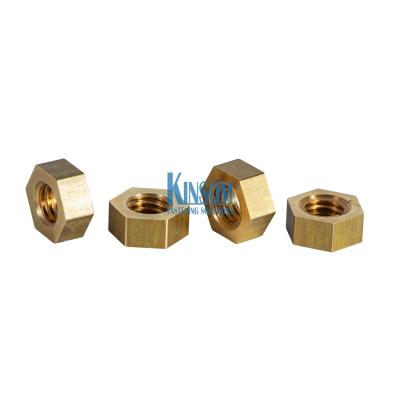China Copper Brass hex fine thin nuts bolt and nut M2 M3 M4 M5 kinsom fasteners plain for sale
