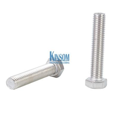 China Hex full thread bolt steel fasteners with nickel coating standard or non standard for sale
