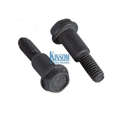 China Hex flange partial thread bolts 10B21 black sandblasting coating for sale
