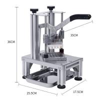 China Portable Potato Chips Slicer Machine 80-100kg/h Capacity with 1.25/0.9/0.6cm Cutting Sizes for sale