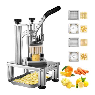 China Portable Potato Chips Slicer Machine 80-100kg/h Capacity with 1.25/0.9/0.6cm Cutting Sizes for sale