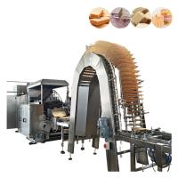 China Automatic Wafer Ice Cream Cone Machine 100-1000kg/h Capacity with PLC Control for Sandwich Biscuit Production for sale