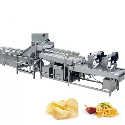 China Semi-Automatic Potato Chips Production Line 50-200kg/h Capacity Frozen French Fries Making Machine for sale