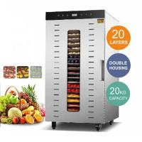 China 24-Tray Stainless Steel Commercial Food Dehydrator 2000W 30-90℃ Temperature Range Industrial Drying Machine for sale
