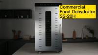China 24-Tray Stainless Steel Commercial Food Dehydrator 2000W 30-90℃ Temperature Range Industrial Drying Machine for sale