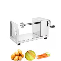 China Professional Manual Potato Spiral Cutter 430 Stainless Steel 25x12x14cm for Tornado Potatoes and Vegetable Snacks for sale