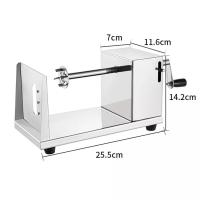 China Professional Manual Potato Spiral Cutter 430 Stainless Steel 25x12x14cm for Tornado Potatoes and Vegetable Snacks for sale