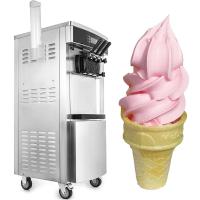 China Portable Soft Ice Cream Machine 6L Dual Hoppers 2200W Commercial Grade with LCD Display for sale