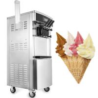 China Portable Soft Ice Cream Machine 6L Dual Hoppers 2200W Commercial Grade with LCD Display for sale