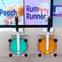 China 2-Flavor Slush Machine with LED Light 1800W Power 50-55L/H Capacity for Frozen Cocktails for sale