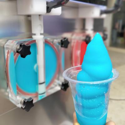 China 2-Flavor Slush Machine with LED Light 1800W Power 50-55L/H Capacity for Frozen Cocktails for sale