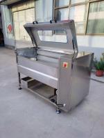 China Industrial Brush Potato Peeler 300-500kg/h Stainless Steel Root Vegetable Cleaning Machine for sale