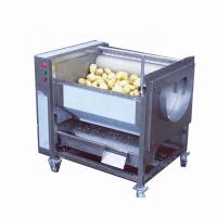 China Industrial Brush Potato Peeler 300-500kg/h Stainless Steel Root Vegetable Cleaning Machine for sale