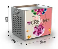 China Commercial Ice Roll Maker Stir Fried Ice Cream Machine 330W Stainless Steel Single Square Pan for sale