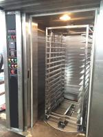 China 32-Tray Rotating Bread Oven Stainless Steel Gas Electric 50kW 380V Industrial Baking Equipment for sale