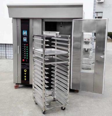 China 32-Tray Rotating Bread Oven Stainless Steel Gas Electric 50kW 380V Industrial Baking Equipment for sale