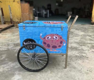 China 6 Flavors Small Italian Gelato Display Cart 84x60x79cm Stainless Steel for sale