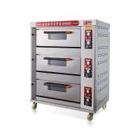 China Commercial Stainless Steel Electric Deck Oven 3 Deck 220V 300W for Pizza Bread Baking Restaurant Use for sale