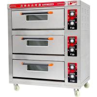 China Commercial Stainless Steel Electric Deck Oven 3 Deck 220V 300W for Pizza Bread Baking Restaurant Use for sale