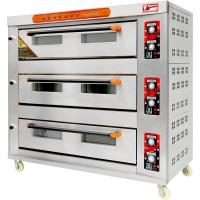 China Commercial Stainless Steel Electric Deck Oven 3 Deck 220V 300W for Pizza Bread Baking Restaurant Use for sale