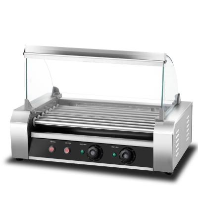 China Commercial Hot Dog Making Machine with Dual Temperature Control - 7 Tube Model, 1.2KW Power, 50-250℃ Range for sale