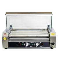 China Commercial Hot Dog Making Machine with Dual Temperature Control - 7 Tube Model, 1.2KW Power, 50-250℃ Range for sale