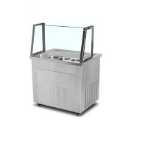 China Thai Square rolled ice cream maker Yogurt Maker Machine with Scraper for sale