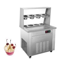 China Thai Square rolled ice cream maker Yogurt Maker Machine with Scraper for sale