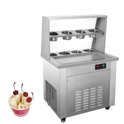 China Thai Square rolled ice cream maker Yogurt Maker Machine with Scraper for sale