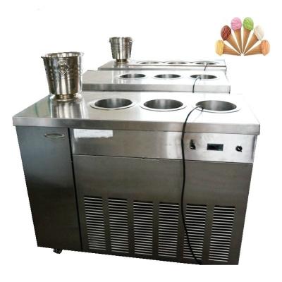 China Turkish Ice Cream Machine 220V 1300W Stainless Steel Hard Ice Cream Maker 20L for sale