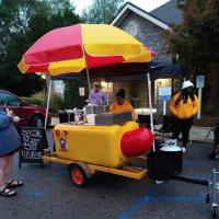 China Stainless Steel Hot Dog Cart with Grill and Deep Fryer 230x80x90cm for Street Vending for sale